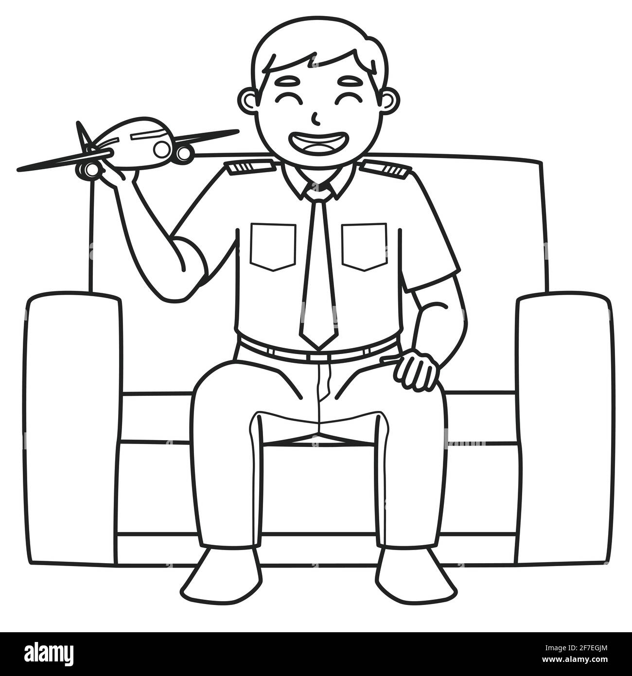 Pilot Coloring Page