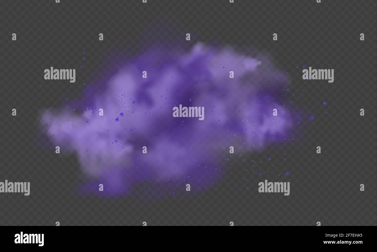 Purple dust. Abstract blurry smoke with purple particles. Violet smoke ...