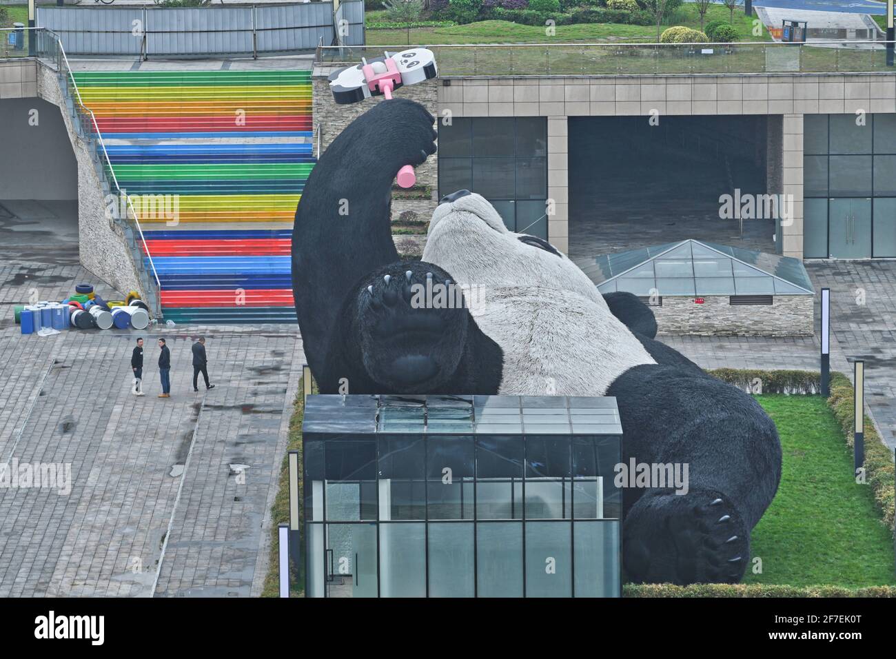 DUJIANGYAN, CHINA - APRIL 7, 2021 - Photo taken on April 7, 2021 shows ...