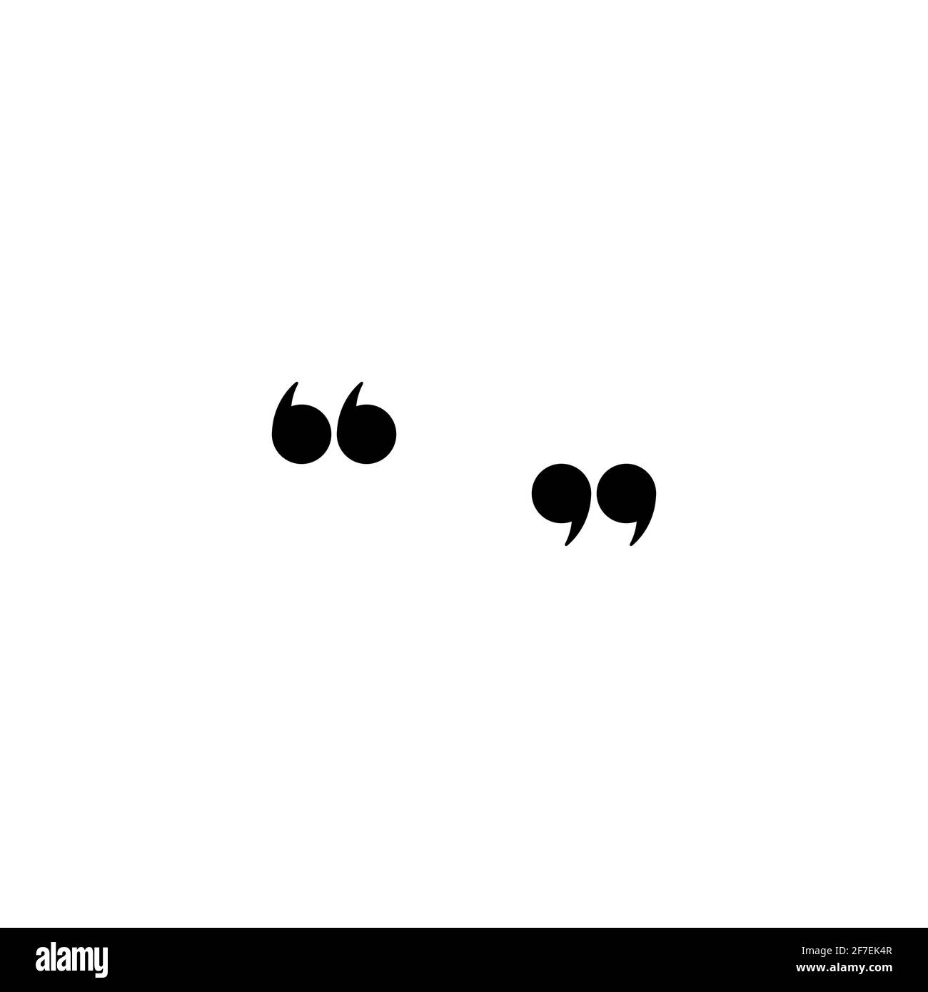 black quote marks isolated on white. Flat reading icon. Vector ...