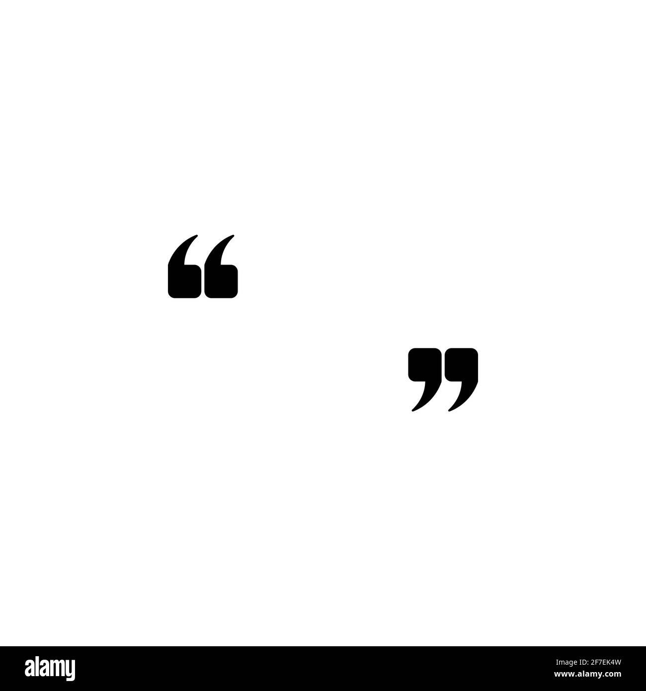 black quote marks isolated on white. Flat reading icon. Vector ...