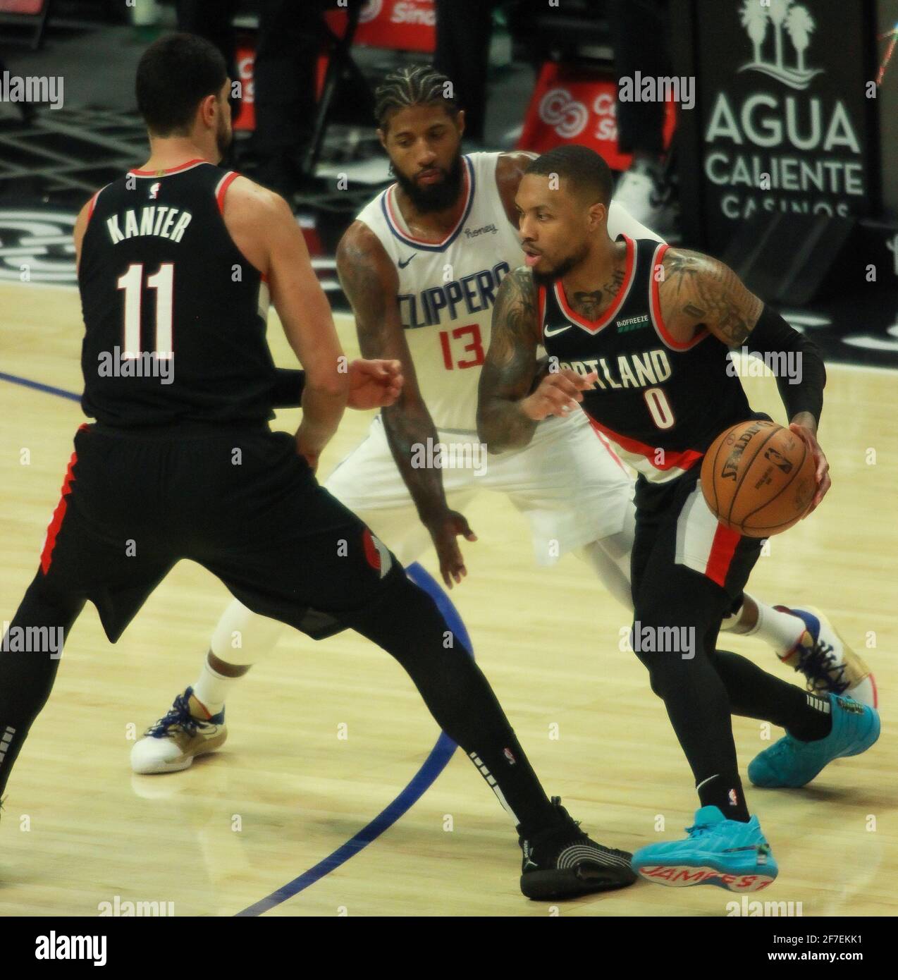 Los Angeles, USA. April 6, 2021: The Los Angeles Clippers vs. the ...
