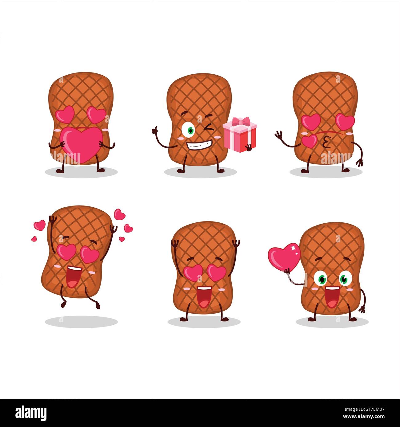 Beef cartoon character with love cute emoticon. Vector illustration ...