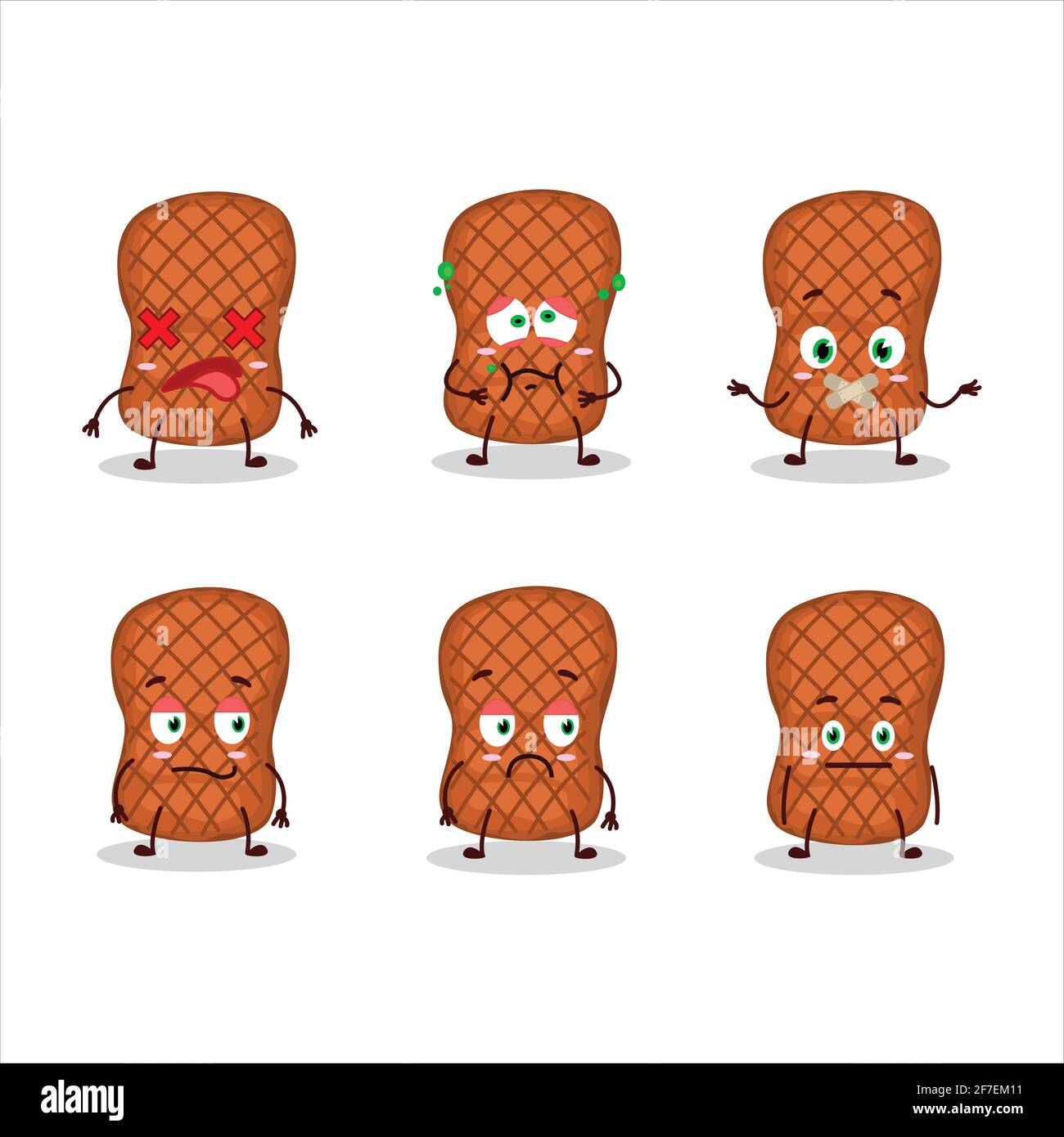 Beef cartoon in character with nope expression. Vector illustration ...