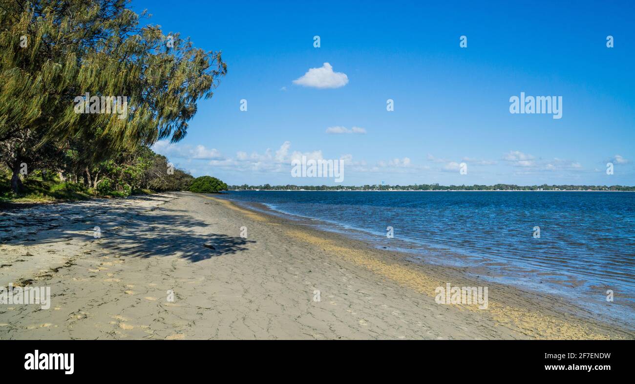 Sandstone Point Beach at Moreton Bay, Moreton Bay Region, Queensland ...