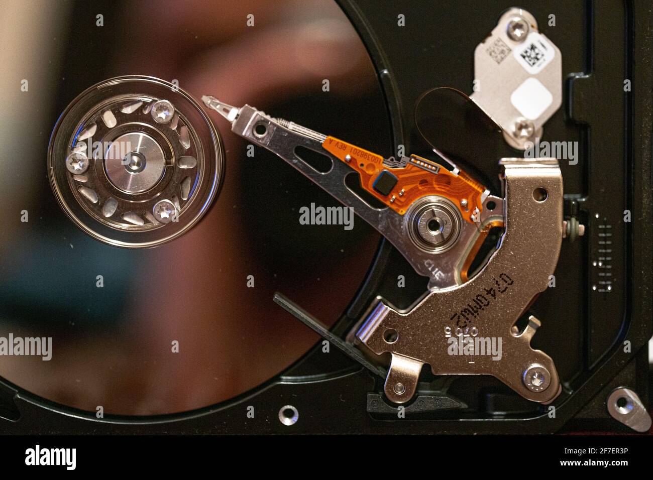 Computer Hard disk drives HDD , SSD on circuit board ,motherboard ...