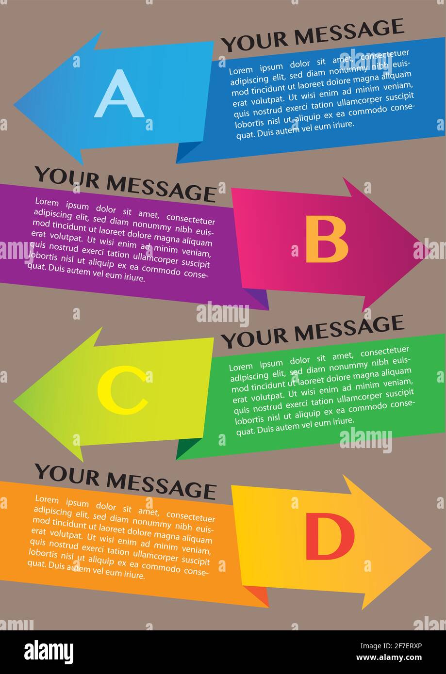 Layout design of fold paper with colors and area for text. Vector ...