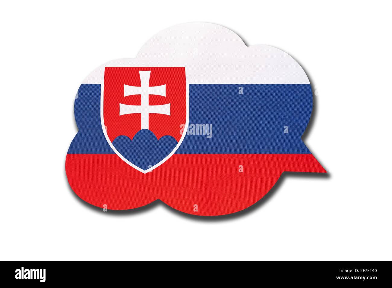 3d speech bubble with Slovakia national flag isolated on white ...