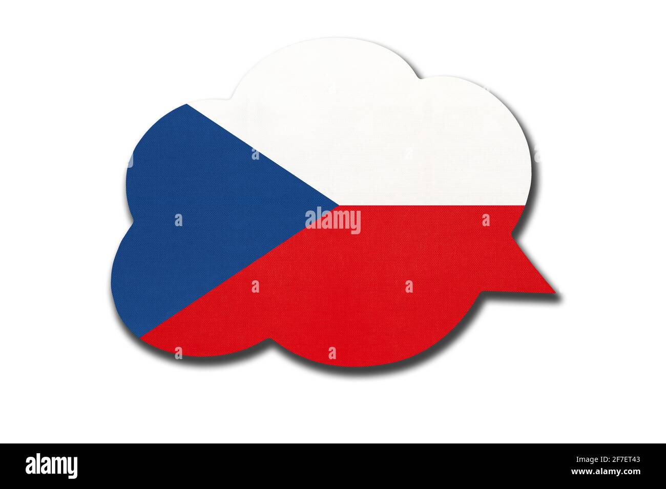 3d speech bubble with Czechia national flag isolated on white ...