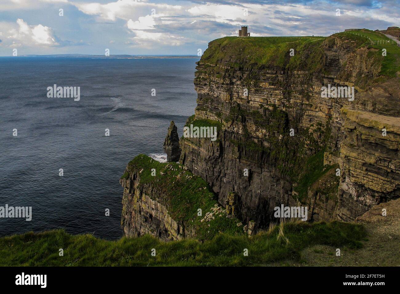 Cliffs of Moher in Burren region, Ireland on a cloudy sunset evening ...