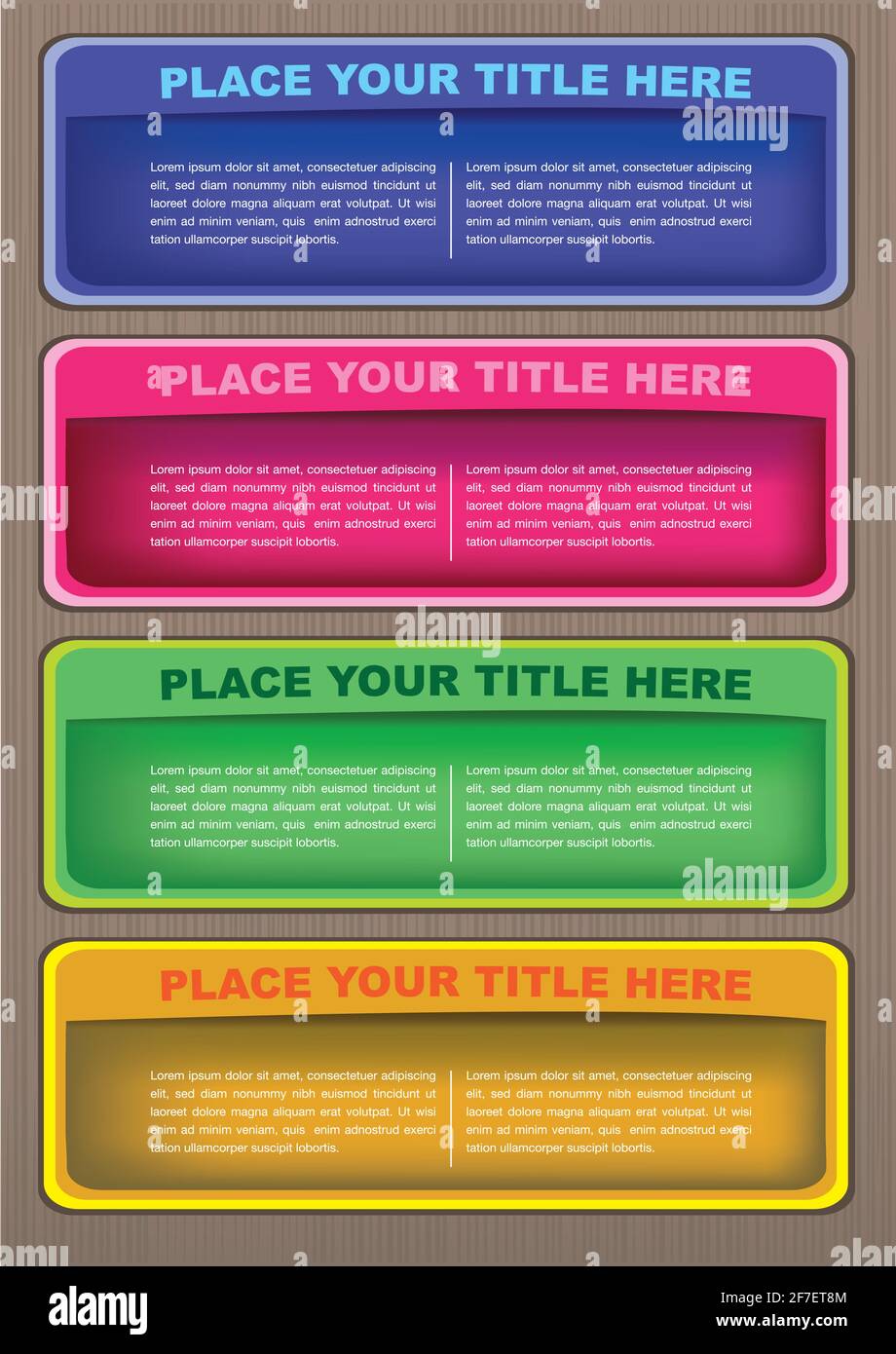 Layout design of banners with own area for text. Vector illustration ...