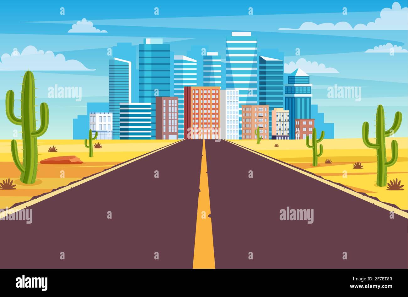 Desert landscape perspective Stock Vector Images - Alamy