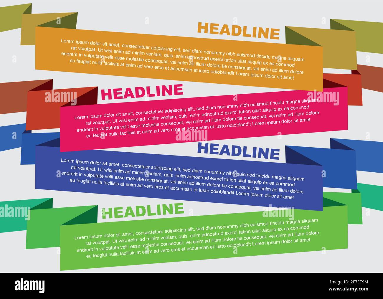 Vector illustration of Paper Banner Progress choice or versions ...