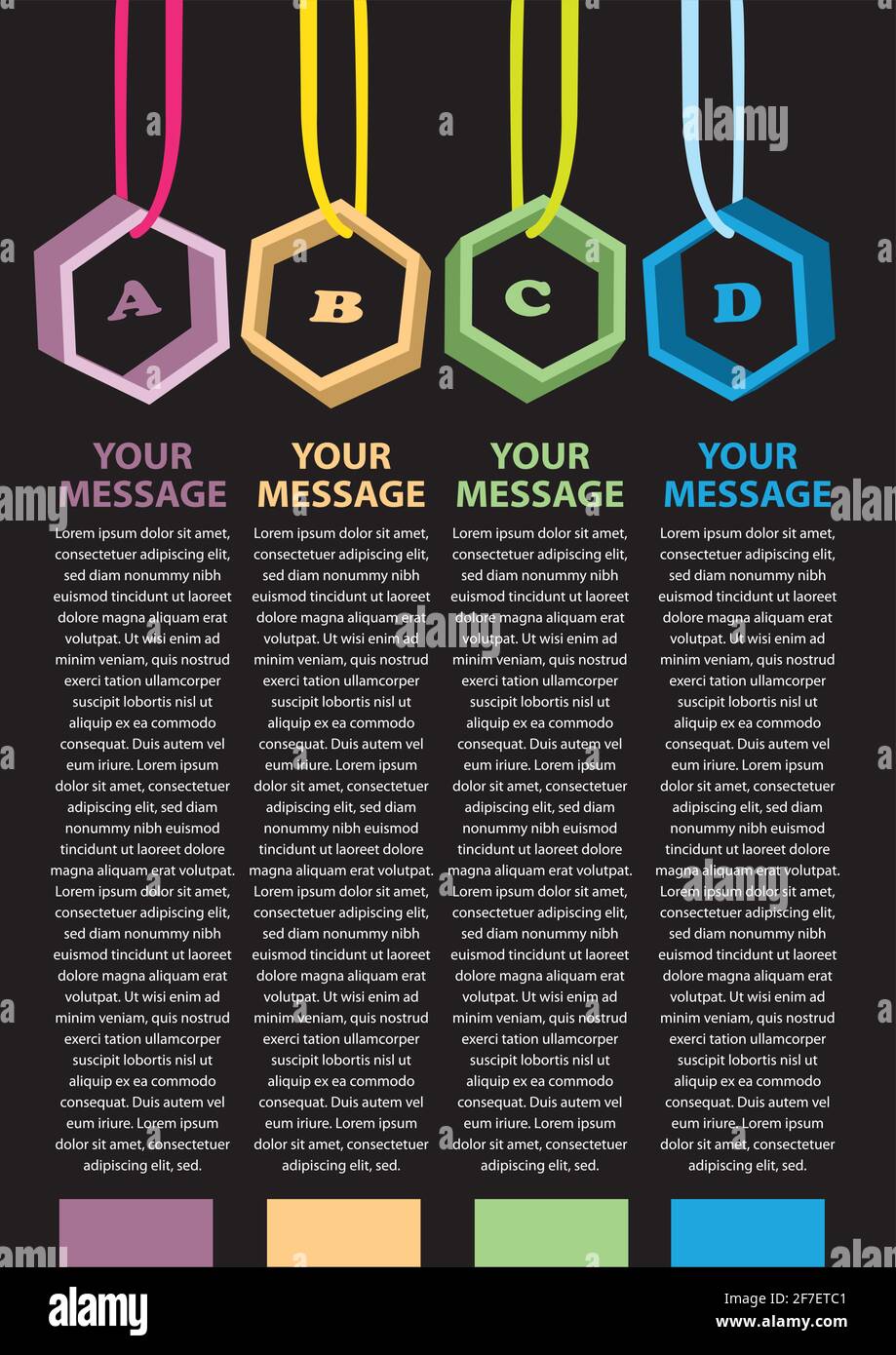 Layout design of color shapes and area for text. Vector illustration ...