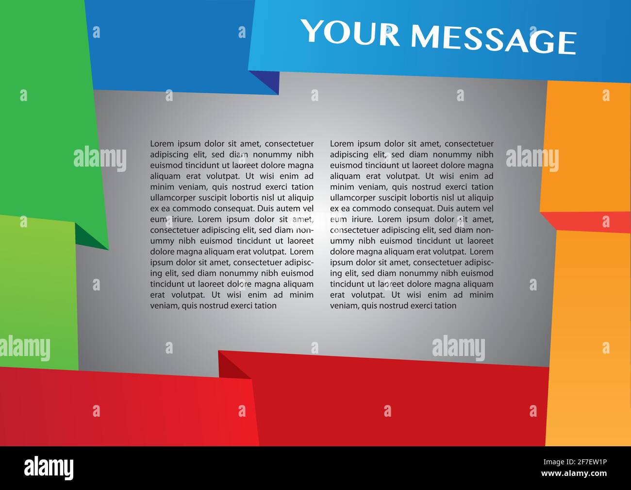 Layout of border paper folding with area for own copy Stock Vector ...