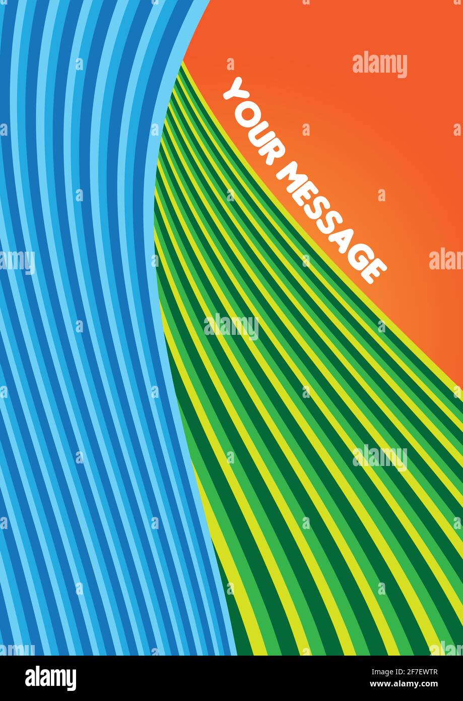 Layout design of smooth lines background in three colors. Vector ...