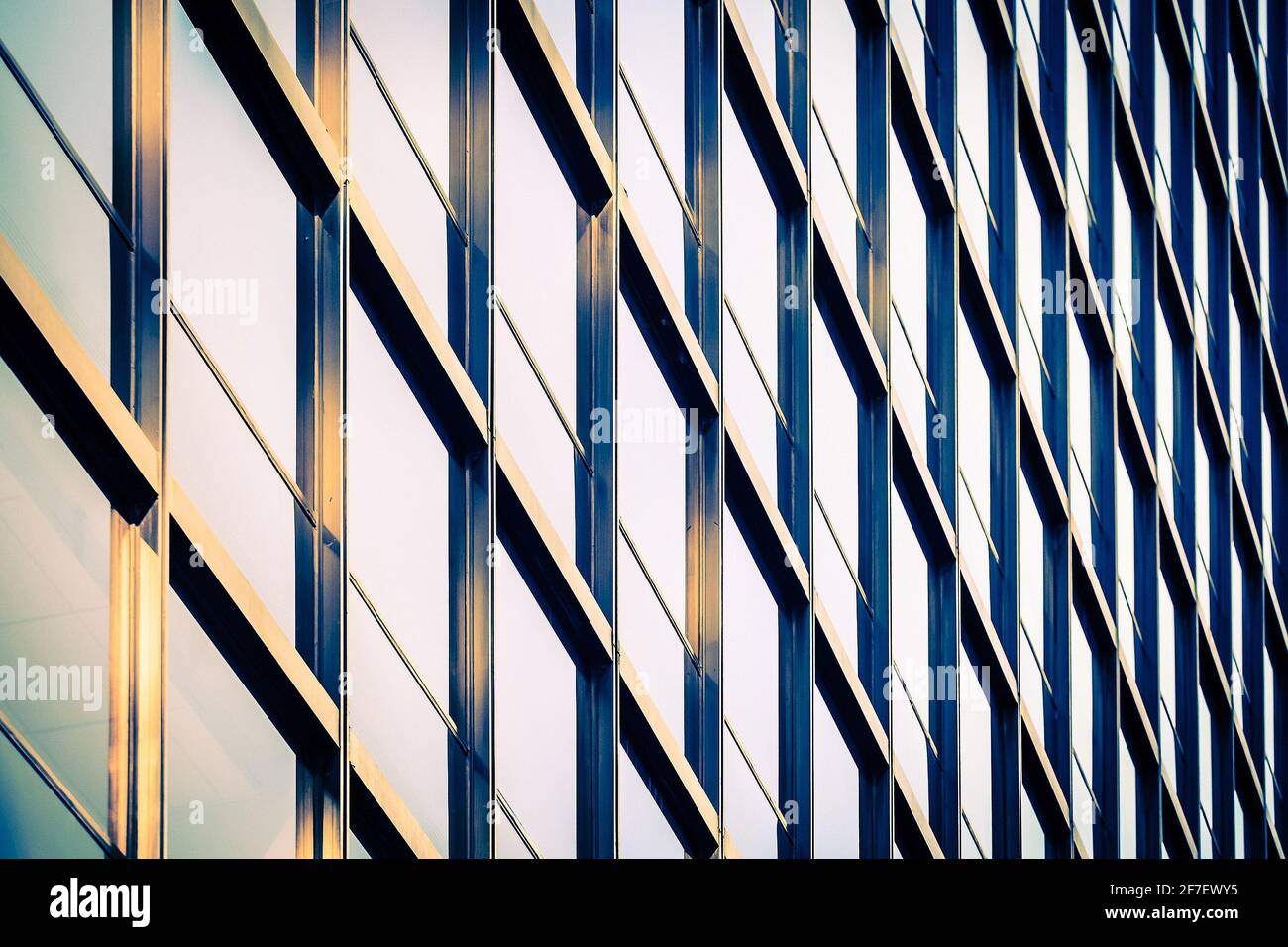 A glass window facade with steel girders. Abstract photo of metal ...