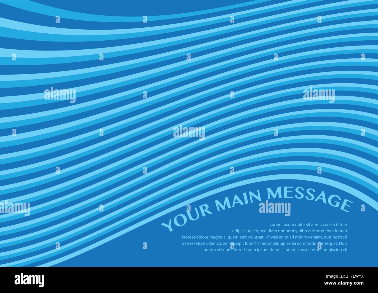 Layout design of smooth lines background in blue color. Vector ...