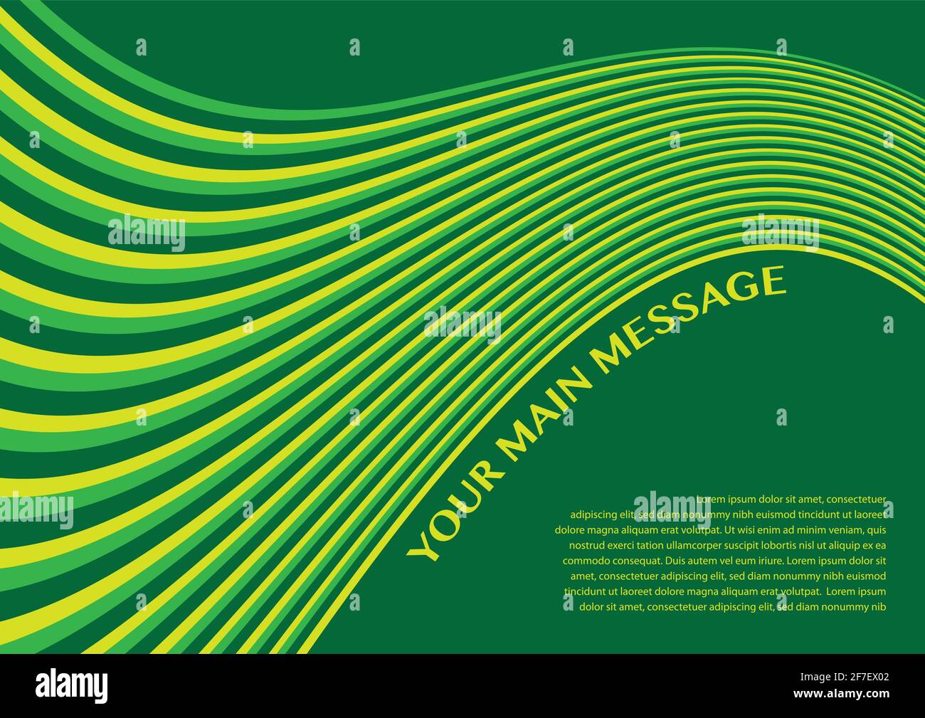 Layout design of smooth lines background in green color. Vector ...