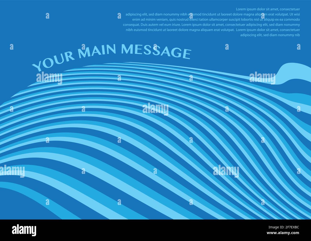 Layout design of smooth lines background in blue color. Vector ...