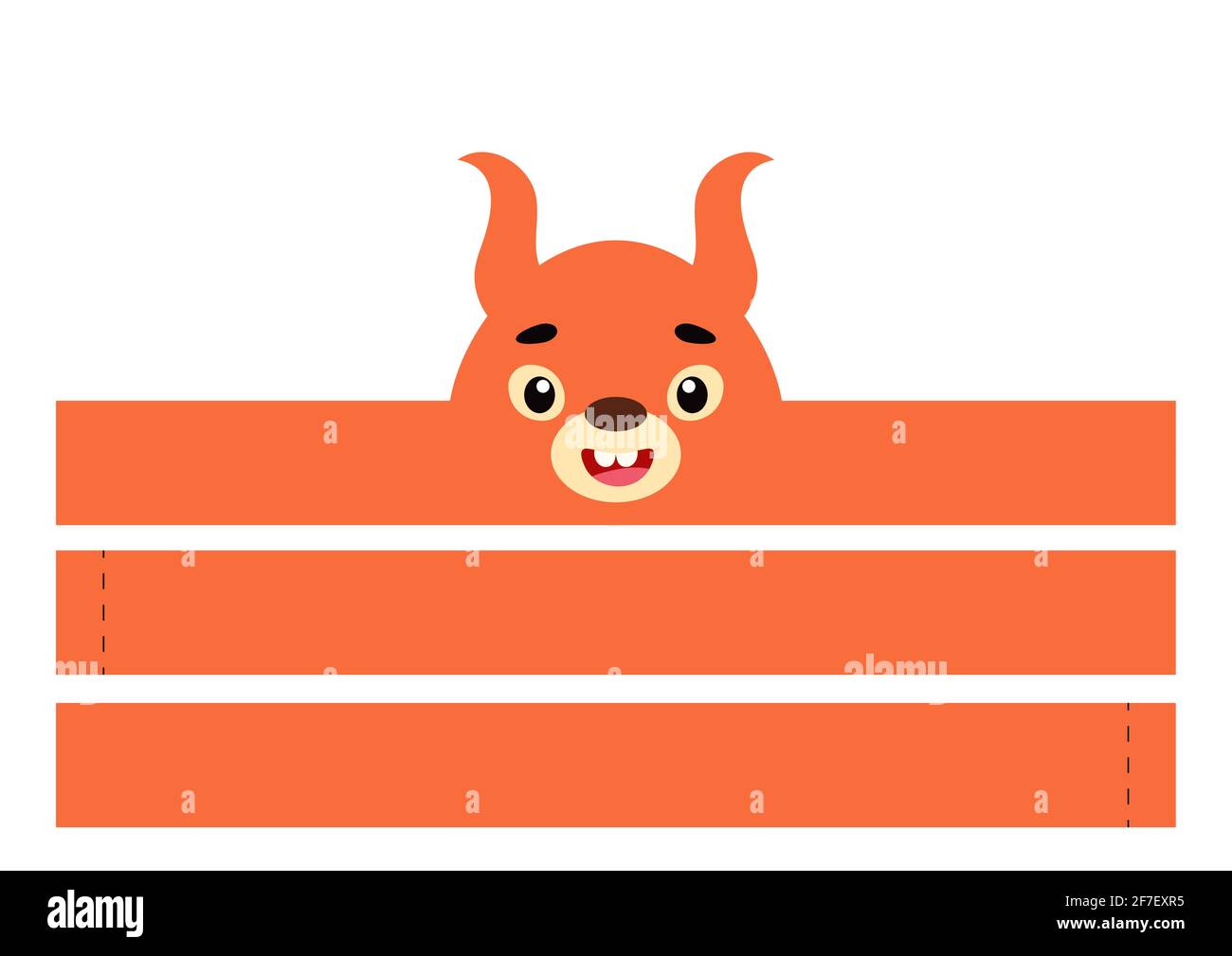 Printable squirrel paper crown. Party headband die cut template for ...