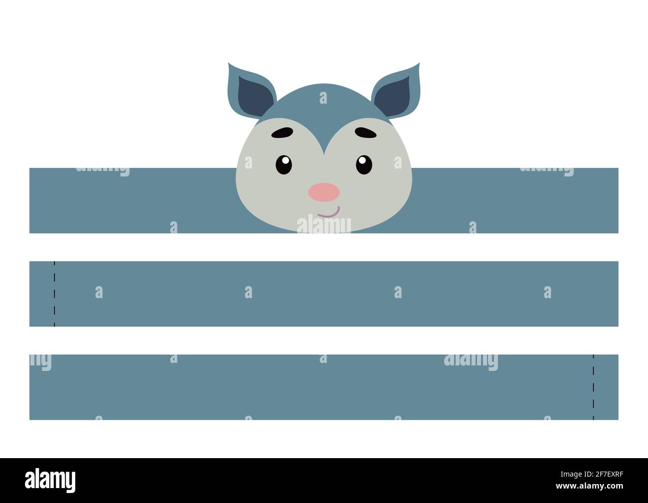 Printable opossum paper crown. Party headband die cut template for ...