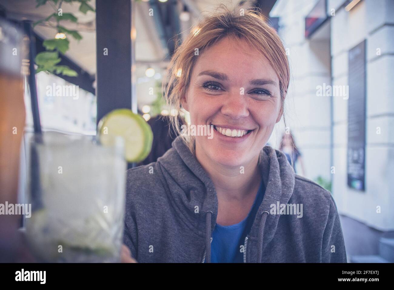 Woman drinking gin hi-res stock photography and images - Alamy