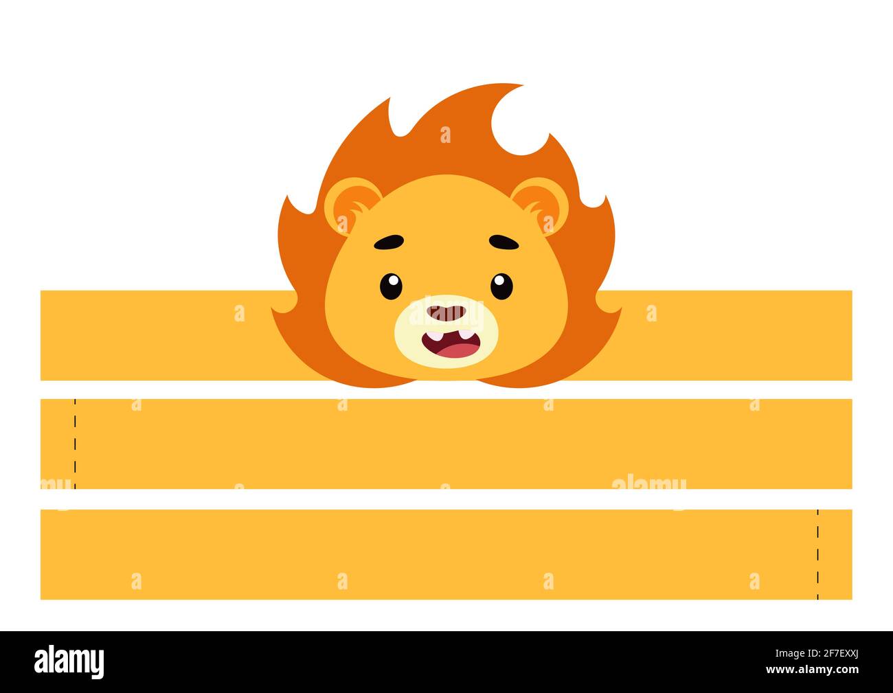 Lion Head Crown Stencil