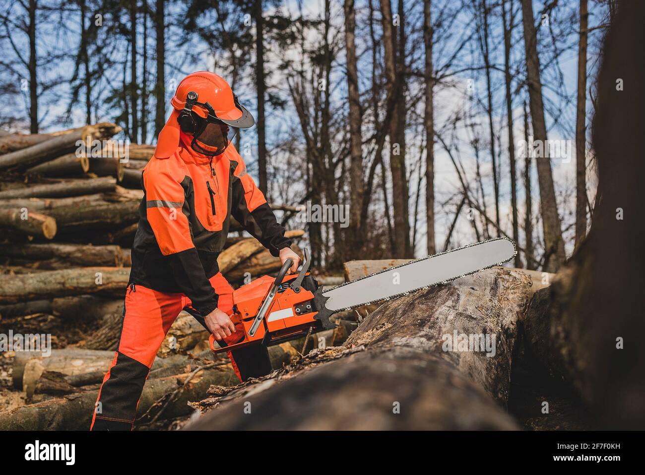 Chainsaw operator hi-res stock photography and images - Alamy