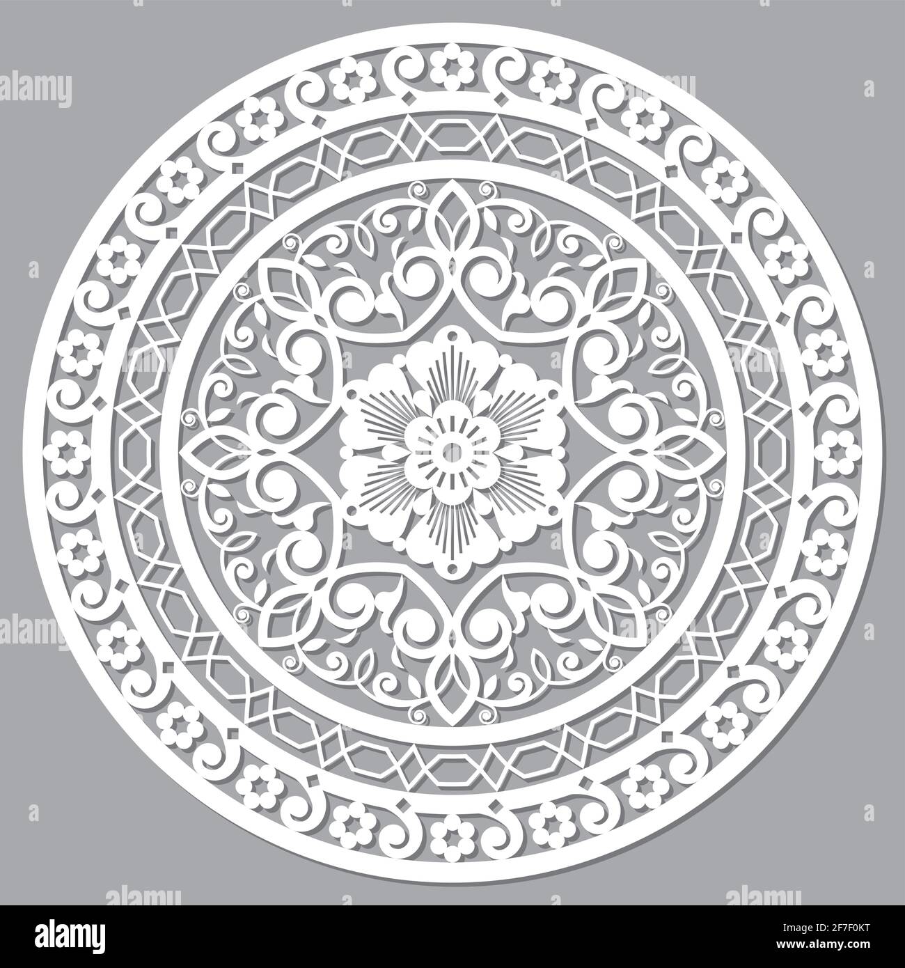 Moroccan openwork mandala vector design inspired by the boho arabic ...