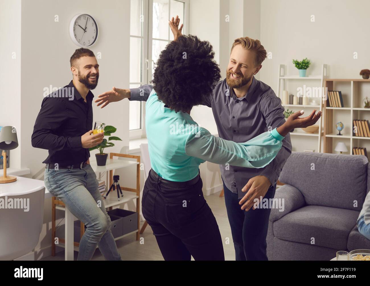 Black people greeting each other hi-res stock photography and images ...