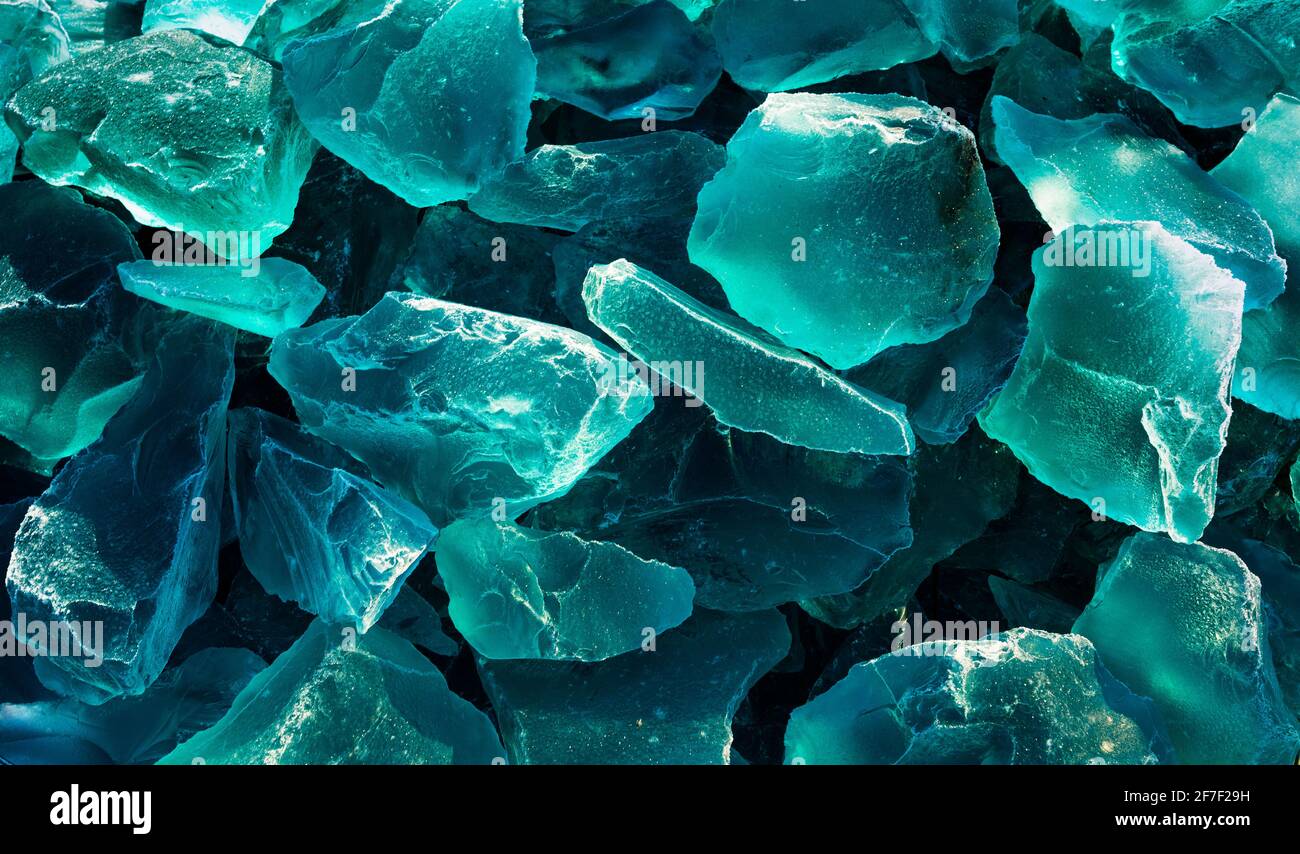 Blue volcanic glass. Large cobblestones. Close-up, texture Stock Photo ...