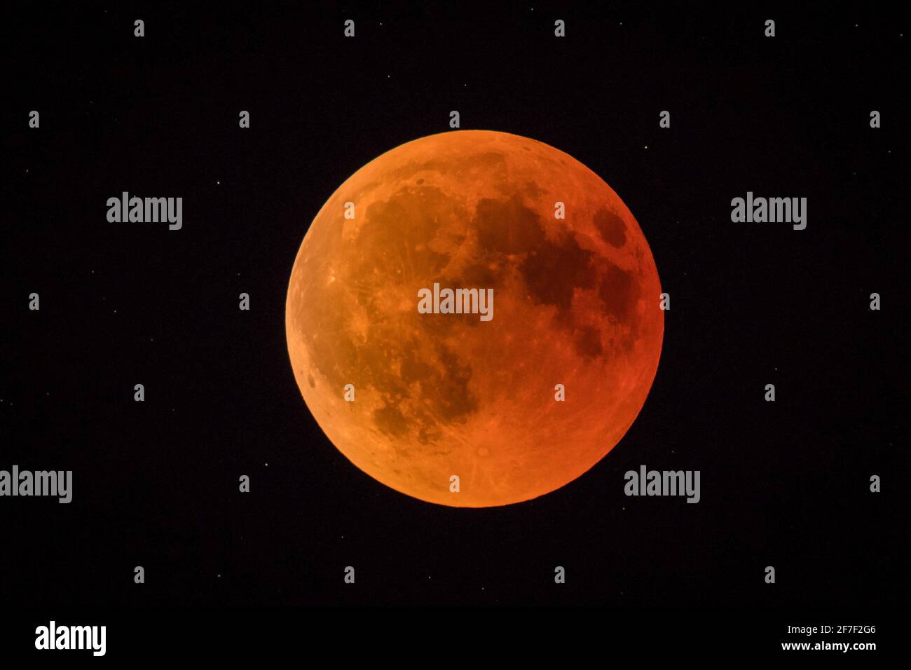 Red or blood moon, full moon eclipse in 2018. Astronomical picture of ...