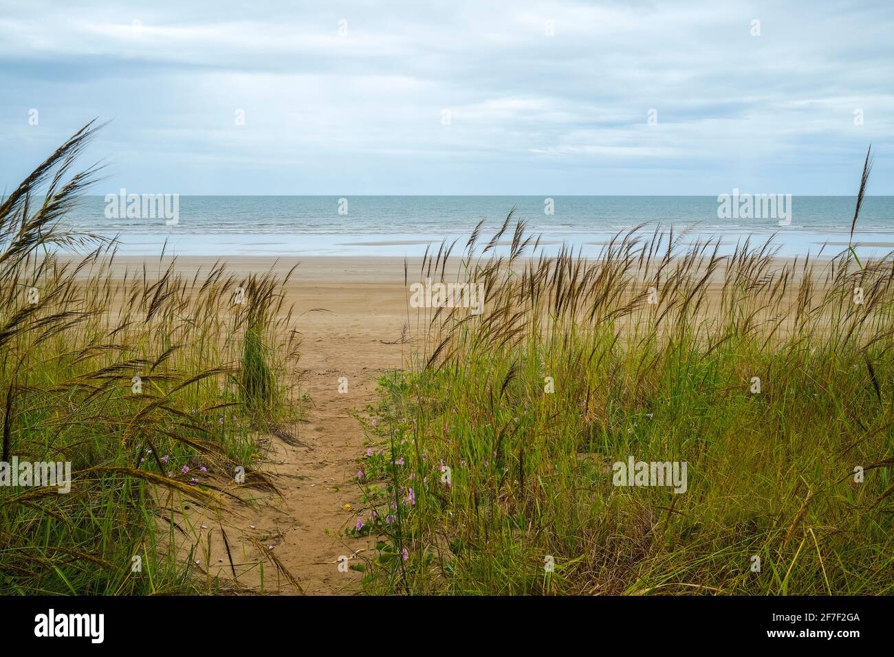 Casuarina Beach on an overcast day, in a suburb of Darwin, Northern ...