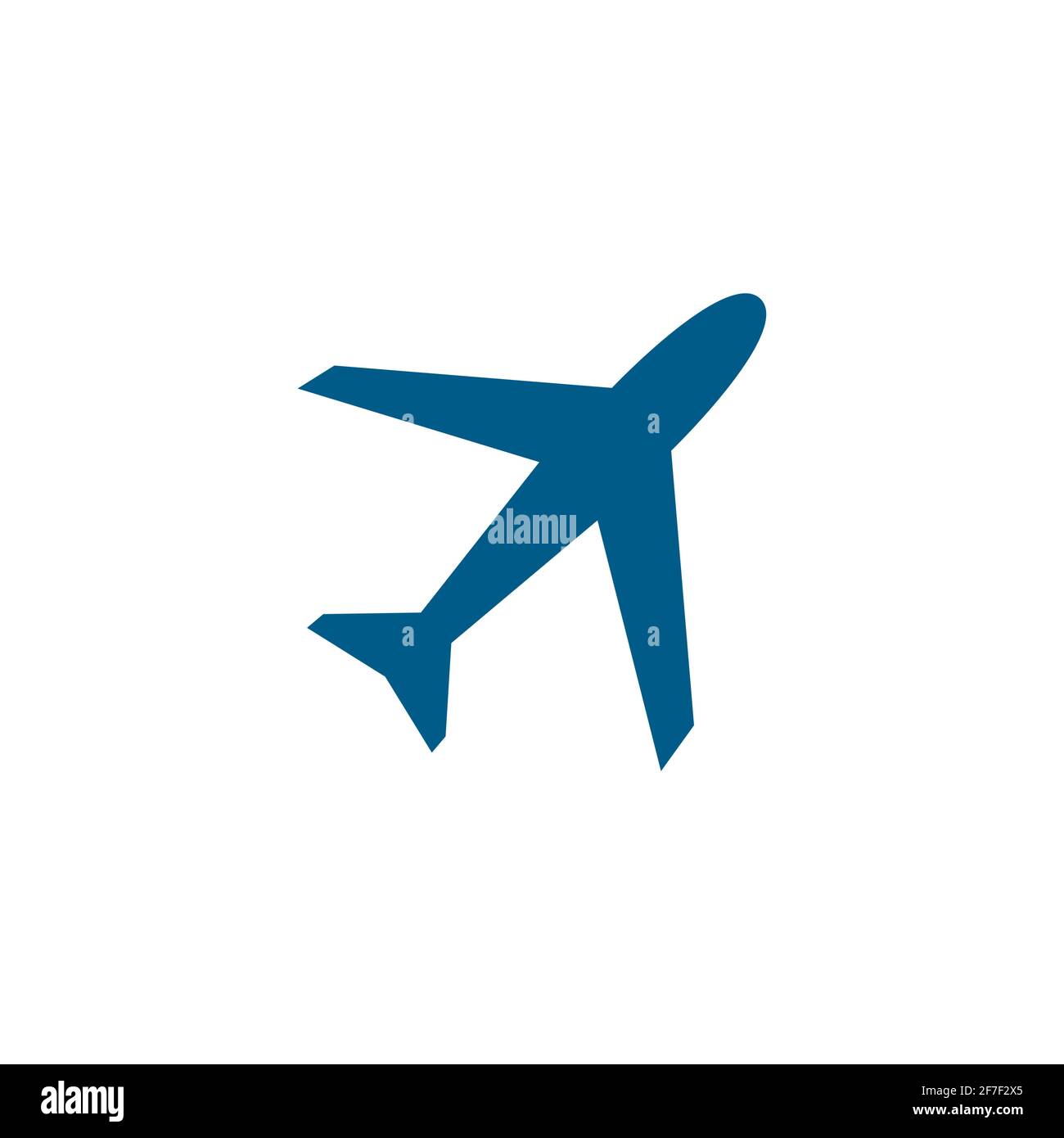 Airplane Blue Icon On White Background. Blue Flat Style Vector ...
