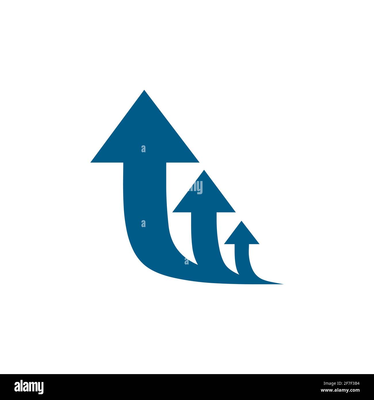 Three Arrow Sign Direction One way. Flat Road Direction Blue Vector ...