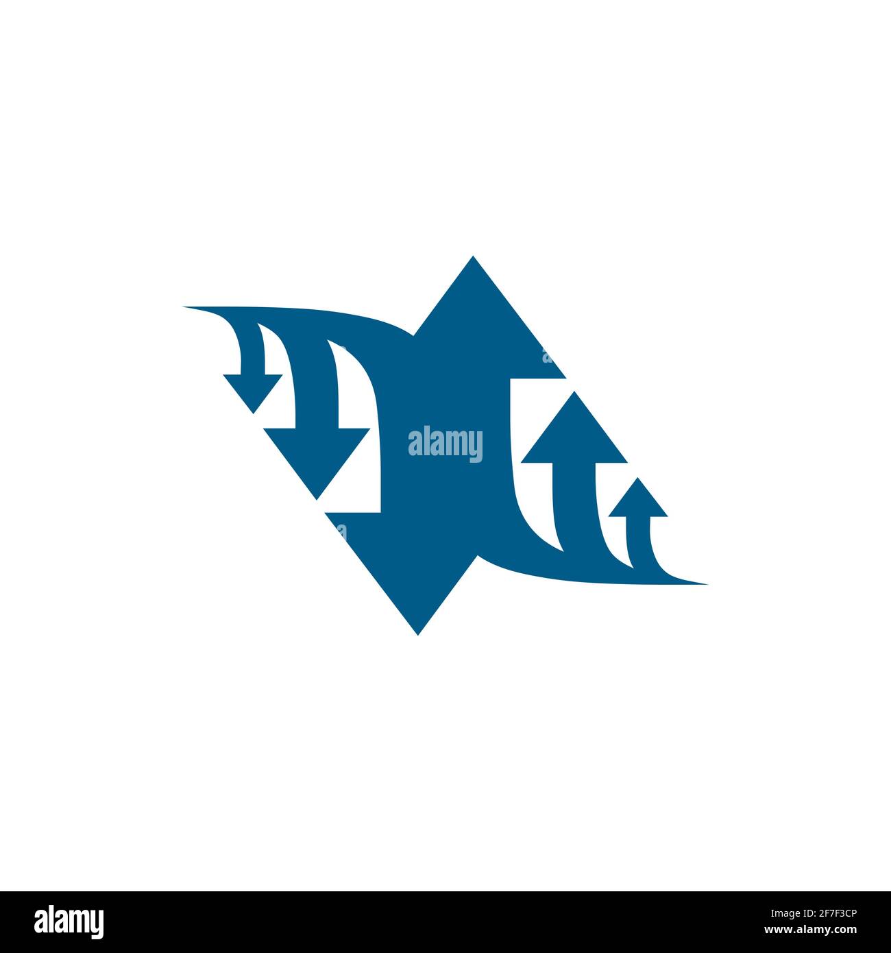 Three Arrow Sign Direction One way. Flat Road Direction Blue Vector ...