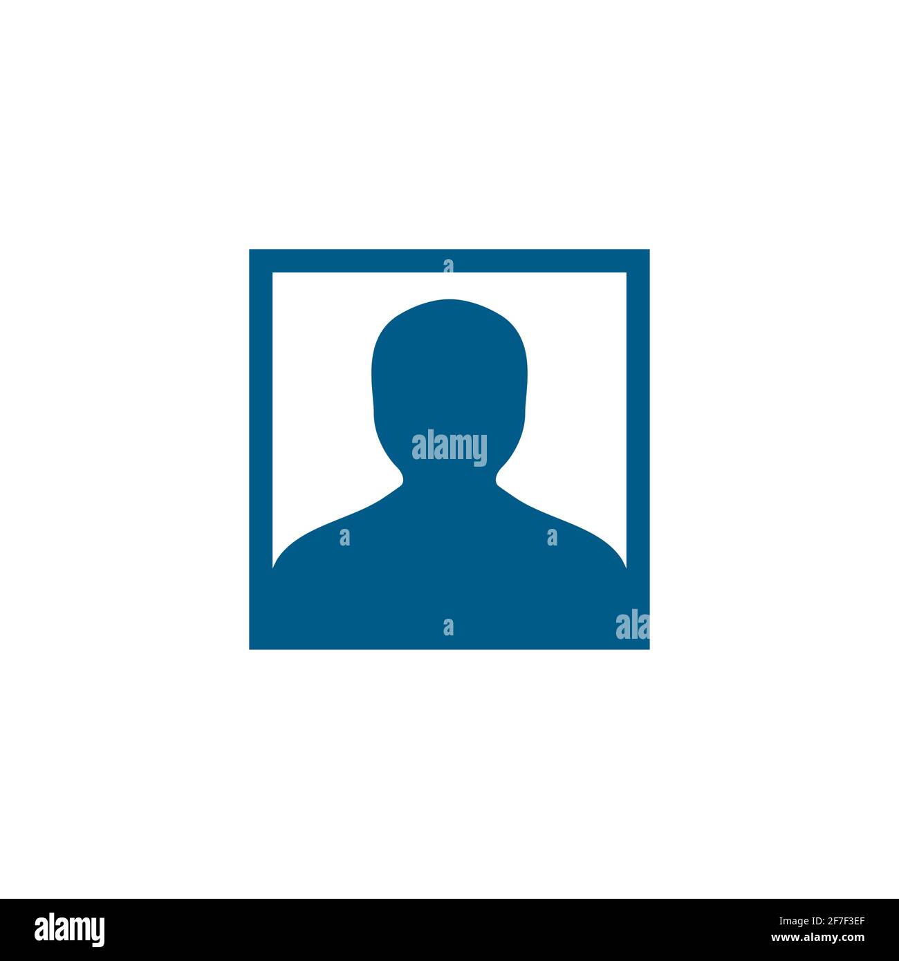 Avatar Blue Icon On White Background. Blue Flat Style Vector ...