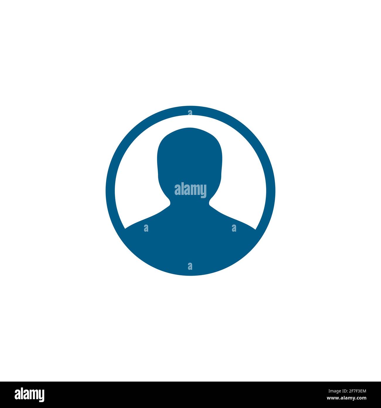 Avatar Blue Icon On White Background. Blue Flat Style Vector ...
