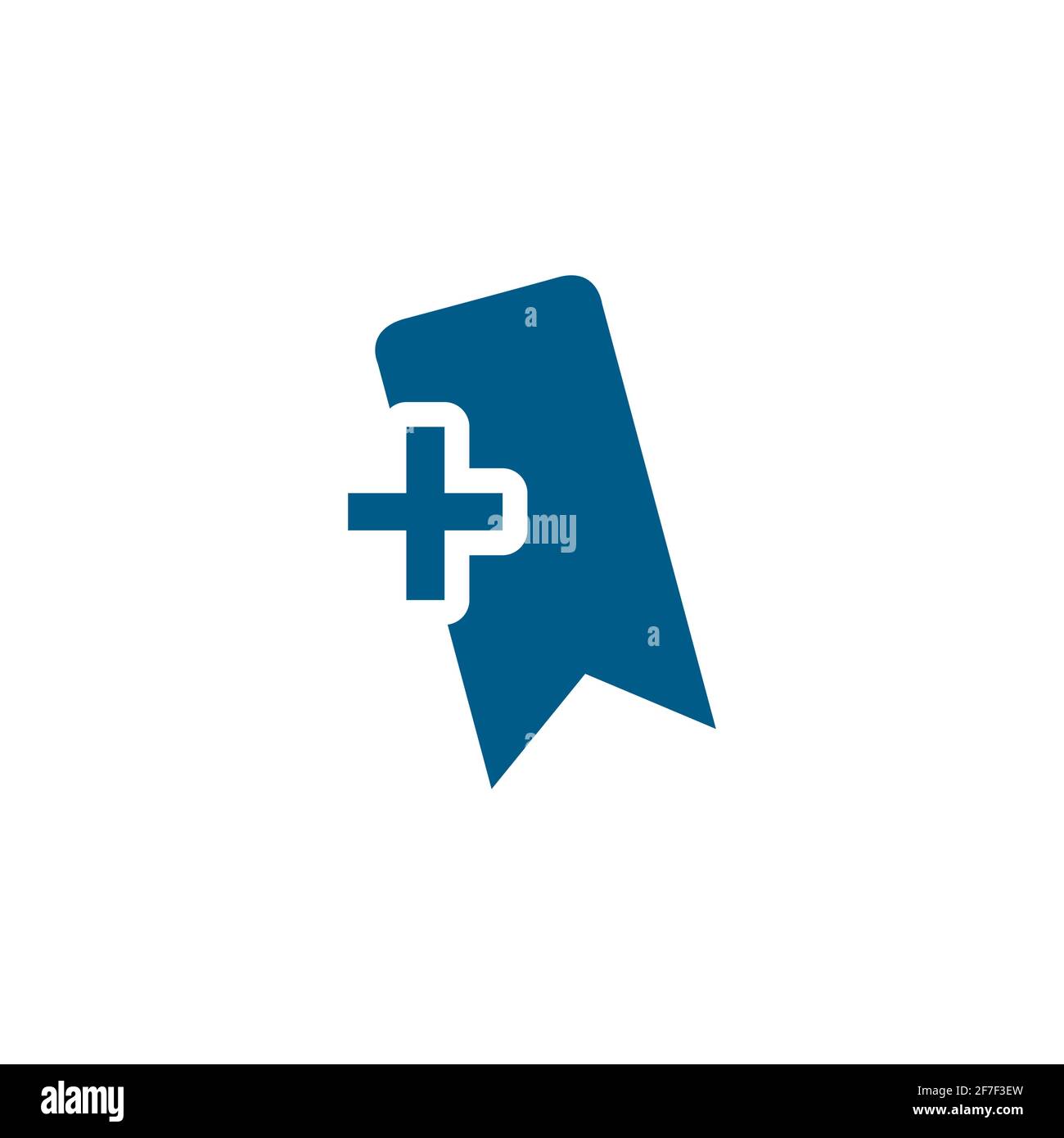 Badge Blue Icon On White Background. Blue Flat Style Vector ...