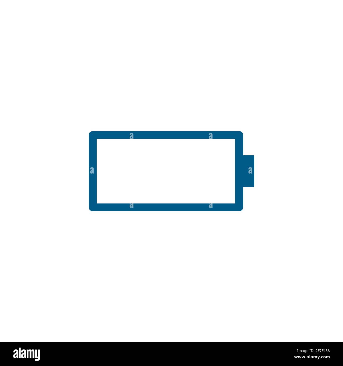 Battery Blue Icon On White Background. Blue Flat Style Vector ...