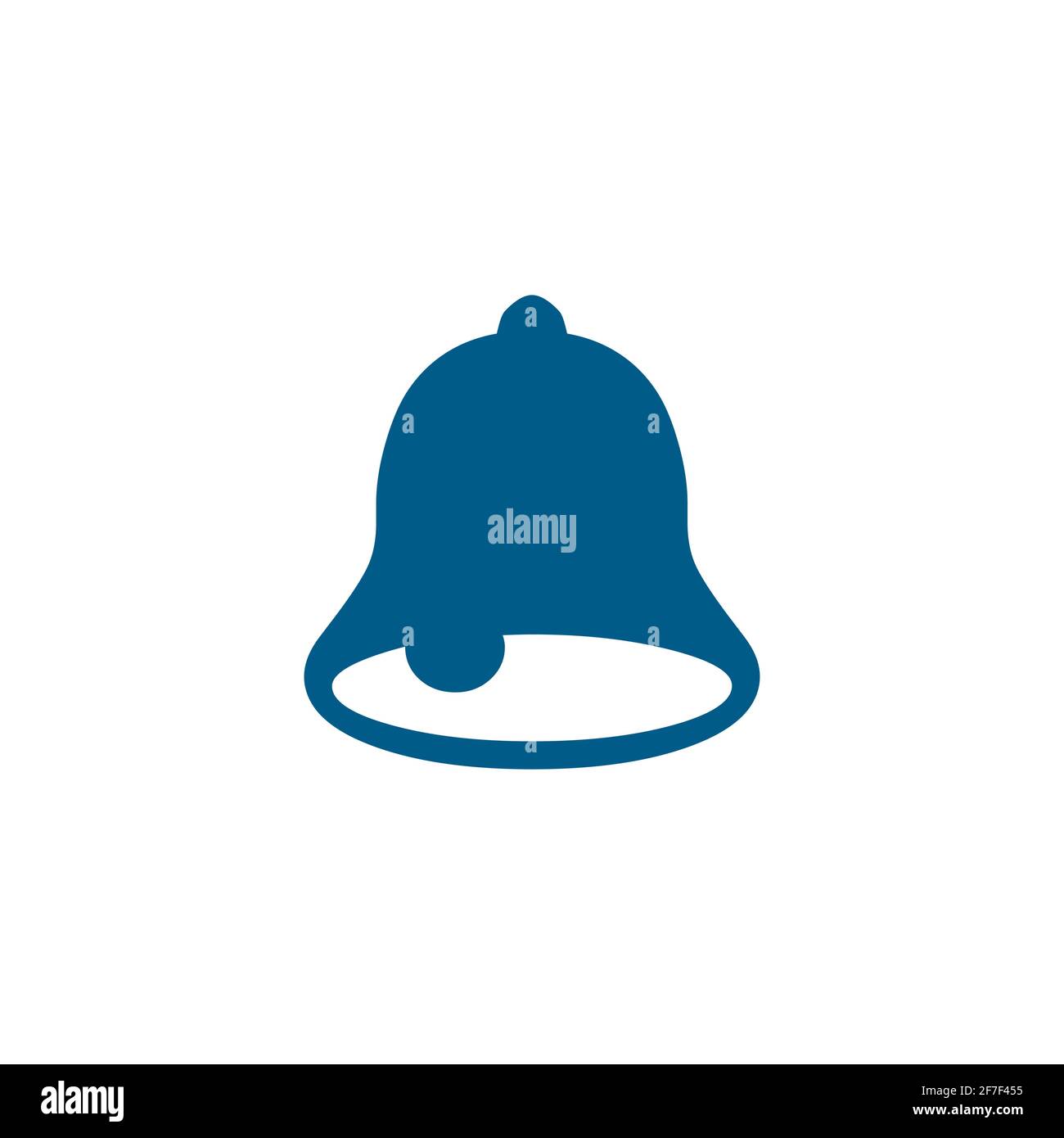 Bell Blue Icon On White Background. Blue Flat Style Vector Illustration ...