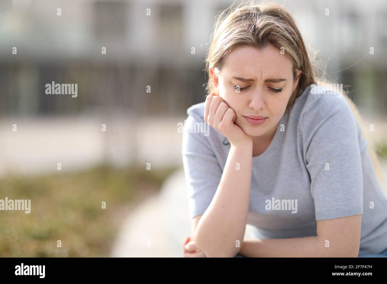 Teenage Girl Crying Alone