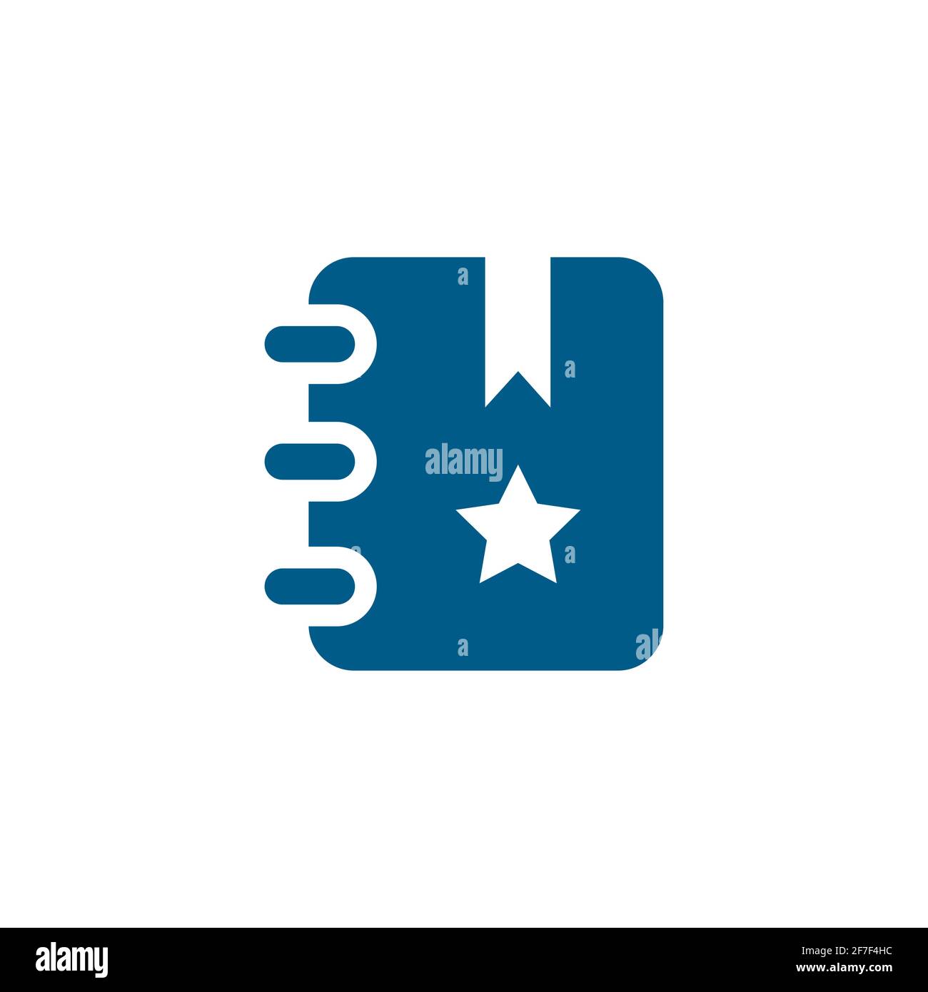 Bookmark Blue Icon On White Background. Blue Flat Style Vector ...