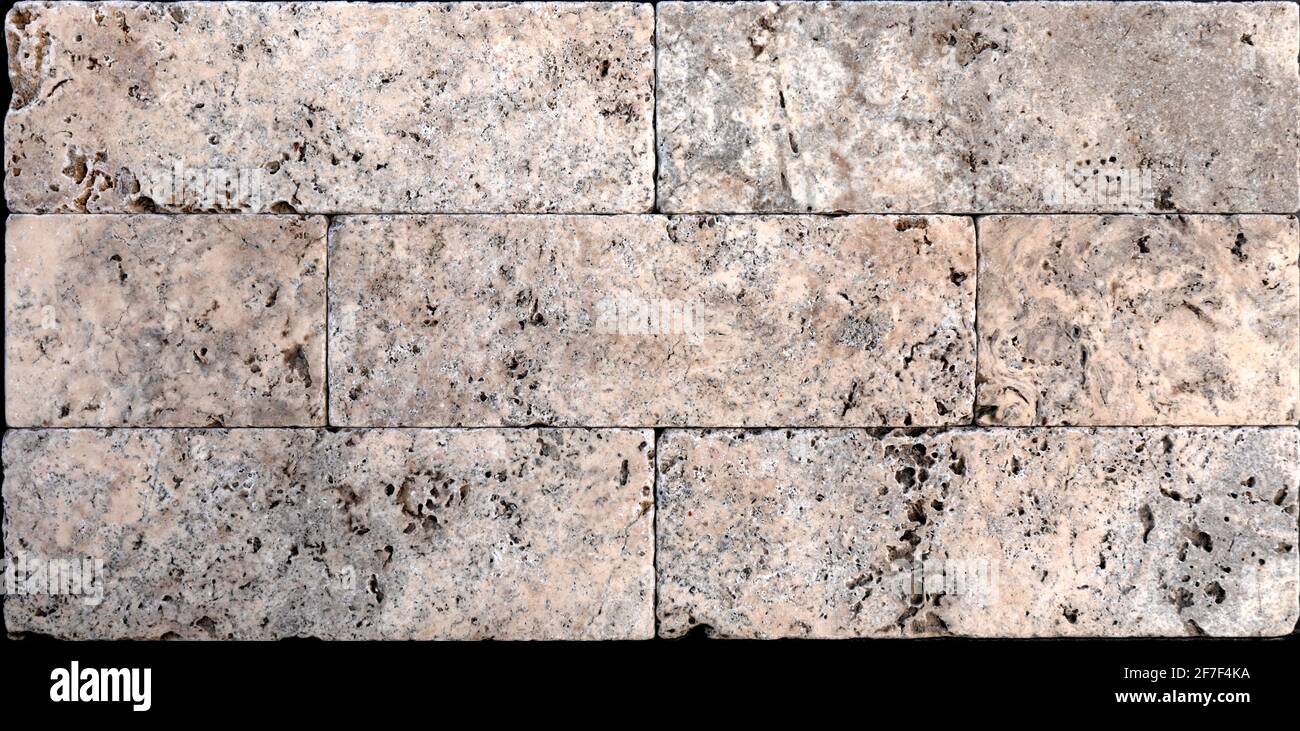 Stone travertine tile, natural background or texture Stock Photo - Alamy