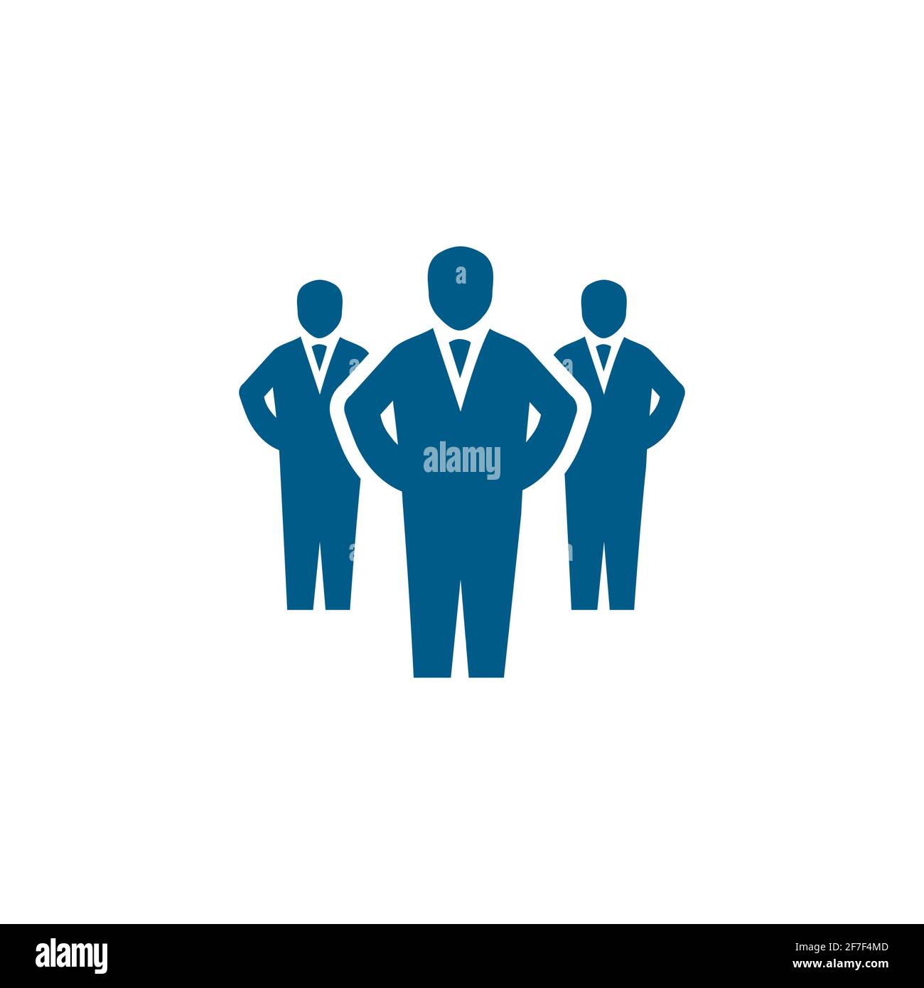 Businessman Blue Icon On White Background. Blue Flat Style Vector ...