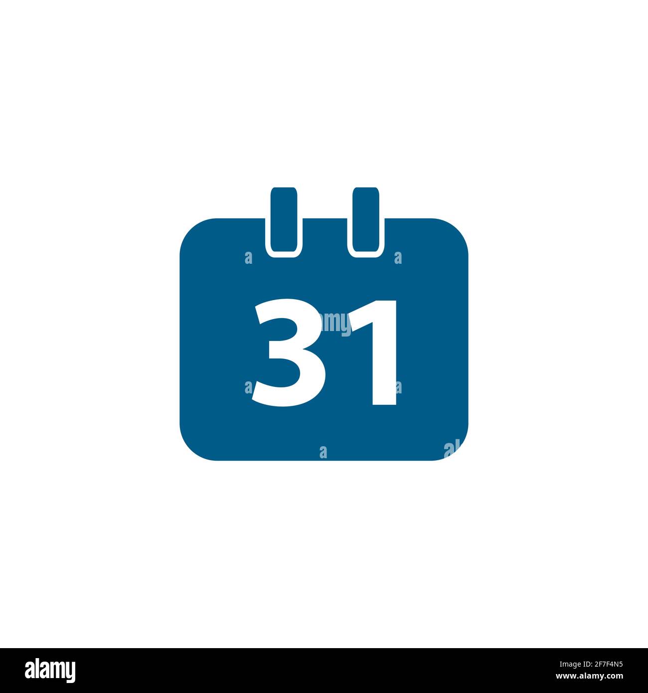 Calendar Blue Icon On White Background. Blue Flat Style Vector ...