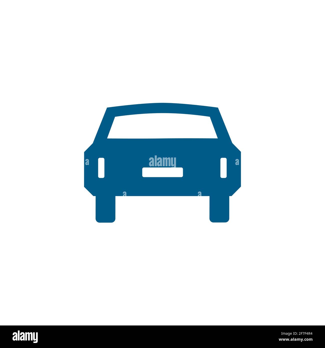 Car Blue Icon On White Background. Blue Flat Style Vector Illustration ...