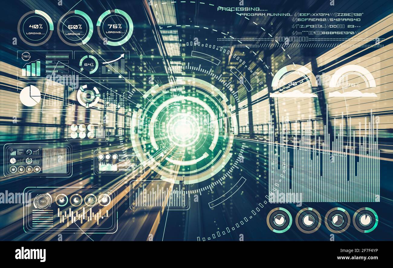 Tech tunnel road background hi-res stock photography and images - Alamy