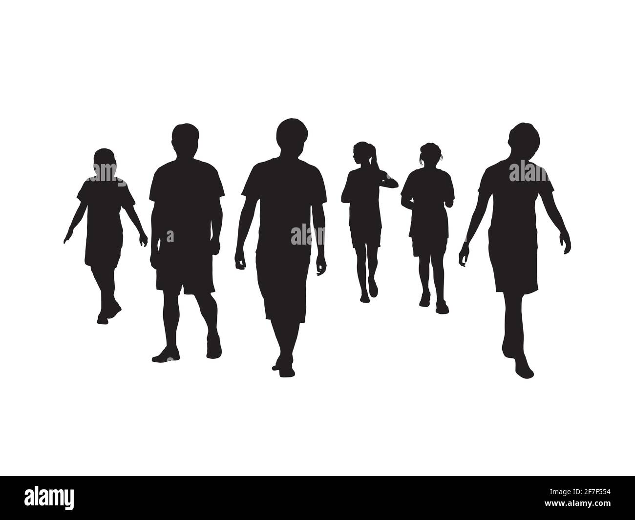 People Walking Together on illustration graphic vector Stock Vector ...